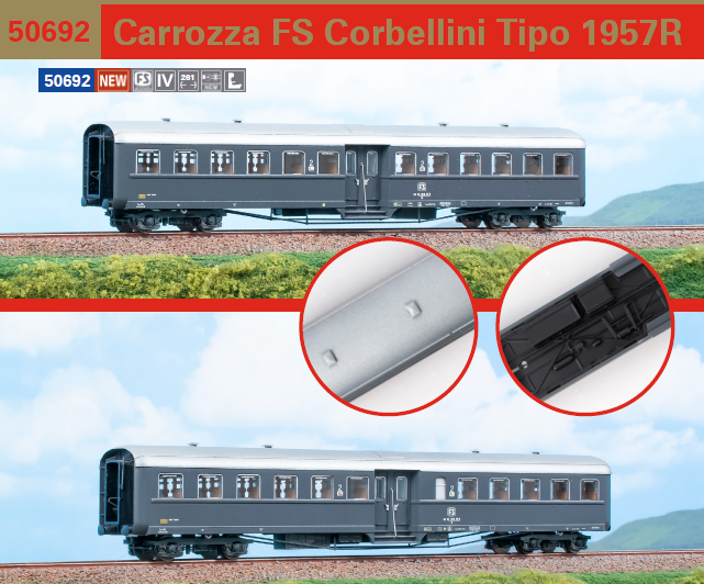 BONSAGLIO - ACME 50692 CARROZZA FS "CORBELLONA